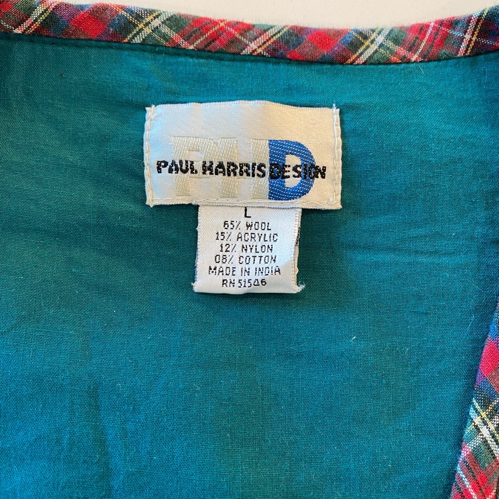 Vintage Paul Harris Design Christmas Sweater Vest 90s - Gem